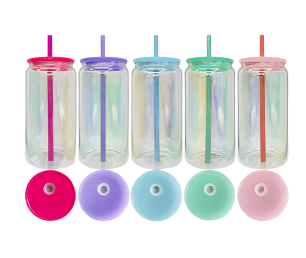 16oz Iridescent Rainbow Glass – WBCrafts